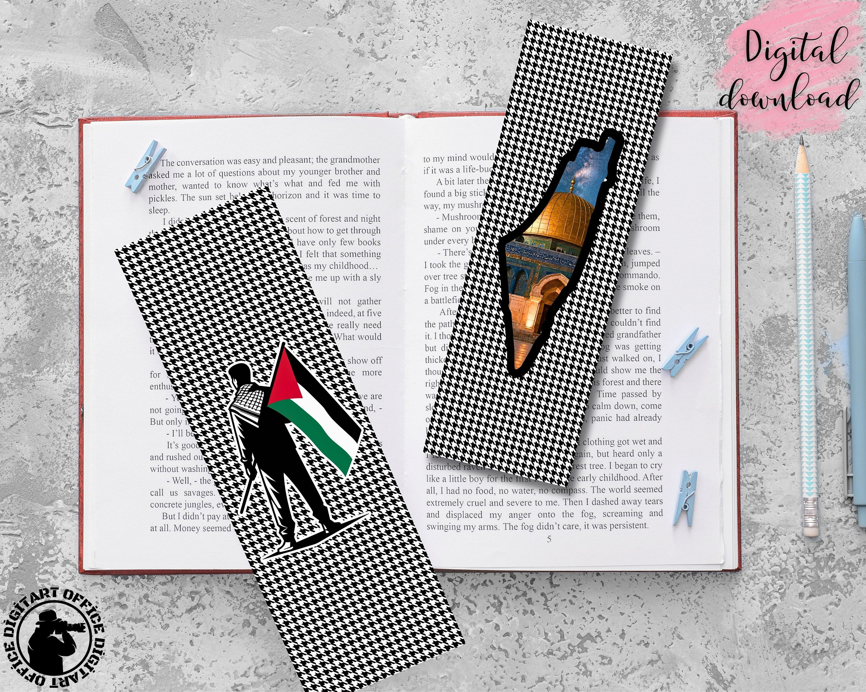 Keffiyehs Bookmarks, Printable Palestine Bookmarks - Etsy