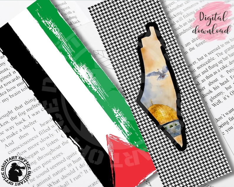 5 Palestine Bookmarks, Printable Palestine, İslamic Bookmarks - Etsy