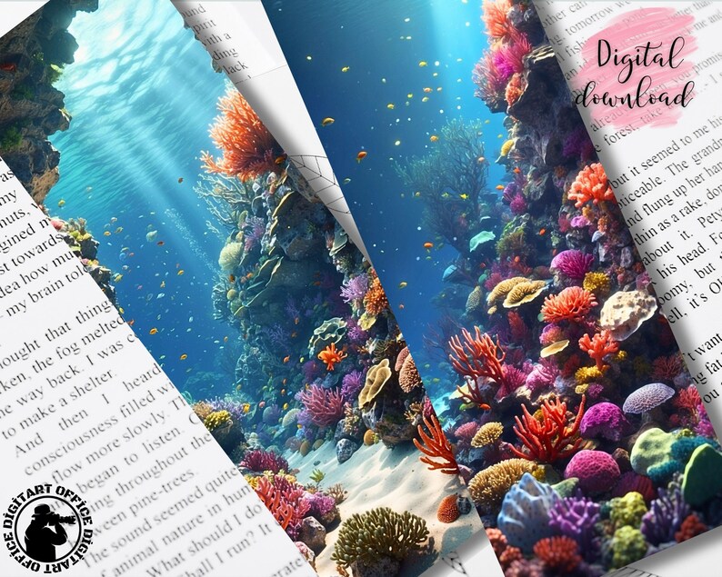 Coral Reef Bookmarks, Life Under the Sea - Etsy