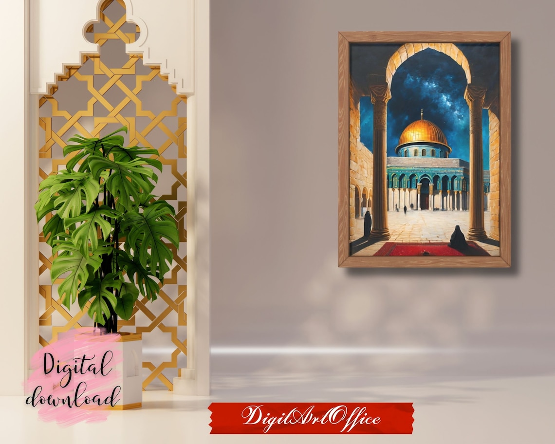 Masjid Al Aqsa Poster, Palestine Poster, Watercolor Masjid Al Aqsa ...