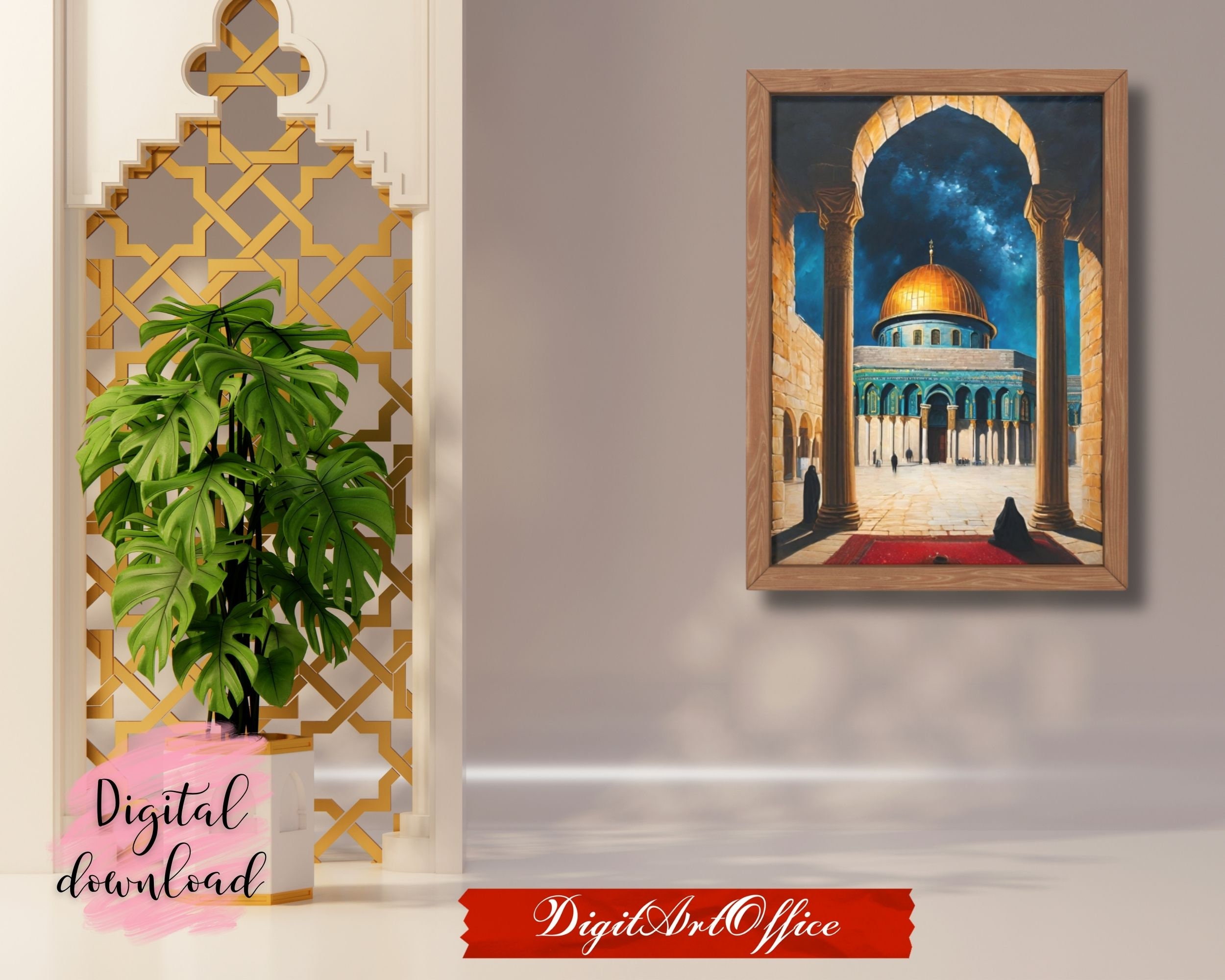 Masjid Al Aqsa Poster, Palestine Poster, Watercolor Masjid Al Aqsa ...