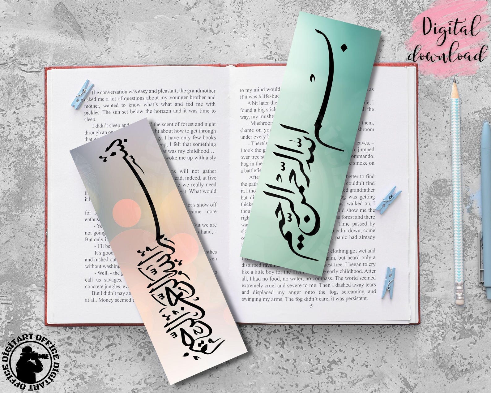Bismillah Bookmarks: Islamic Calligraphy Art Prints (digital Download ...