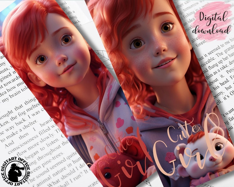 Cute Girl Bookmarks, Printable Bookmarks, Women Bokends - Etsy
