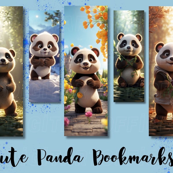 Panda Bookmark - Etsy