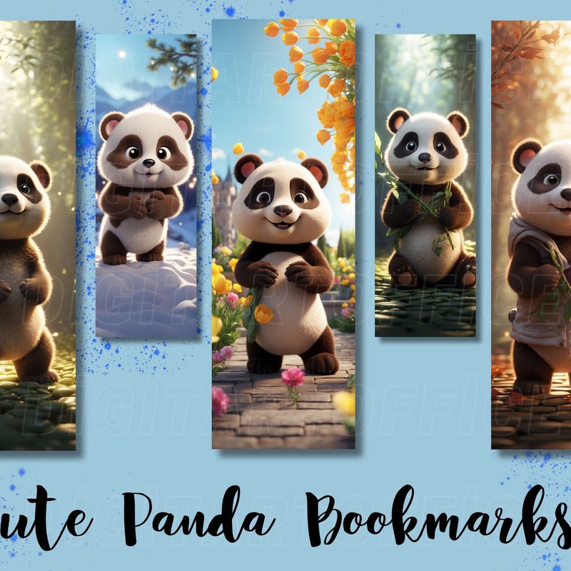 Panda Bookmark - Etsy