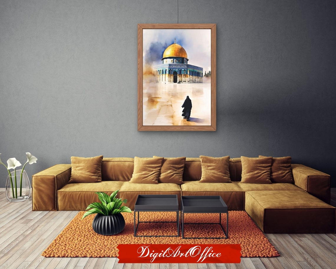 Masjid Al Aqsa, Palestine Poster, Watercolor Al Aqsa, Al Aqsa Wallart ...
