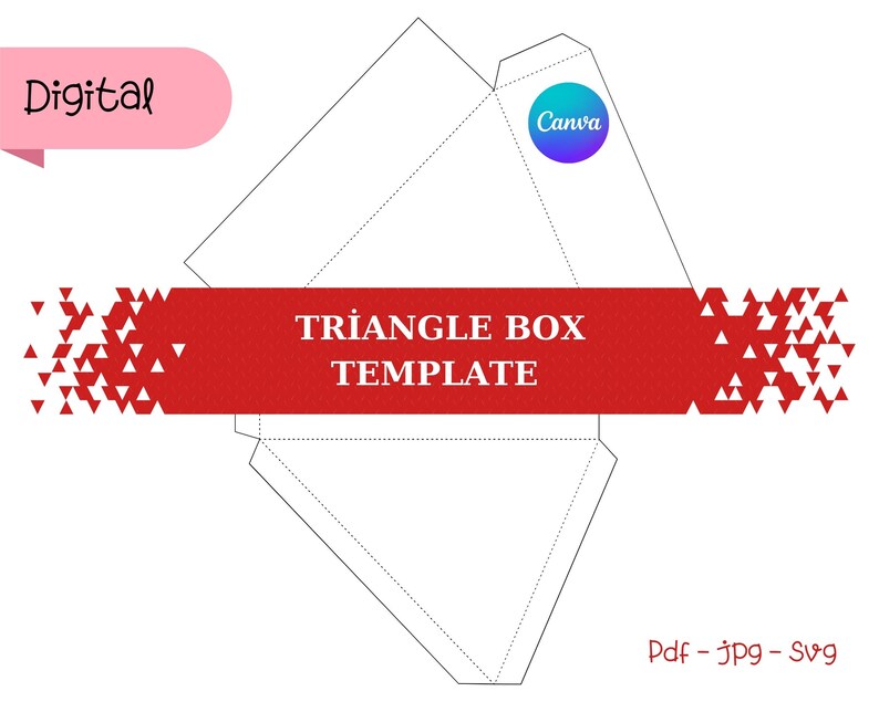 Triangle Box Template, Printable BOX Template - Etsy