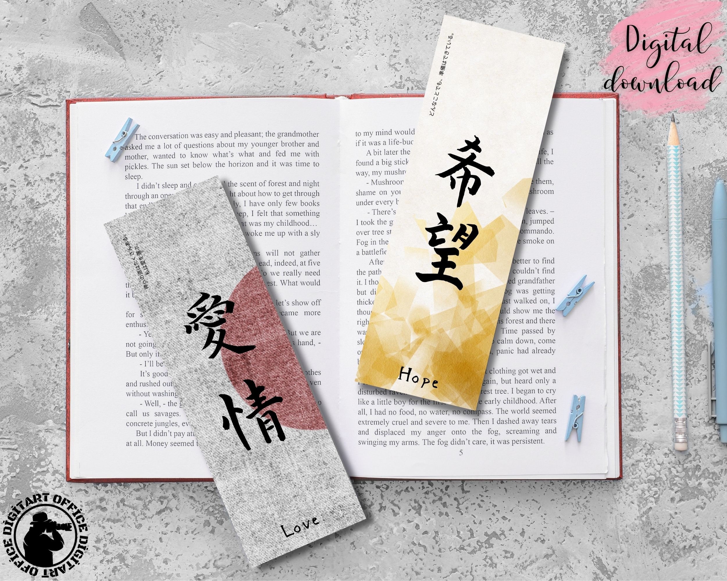 Japanese Bookmarks, Love Bookmarks, Asian Bookmarks - Etsy