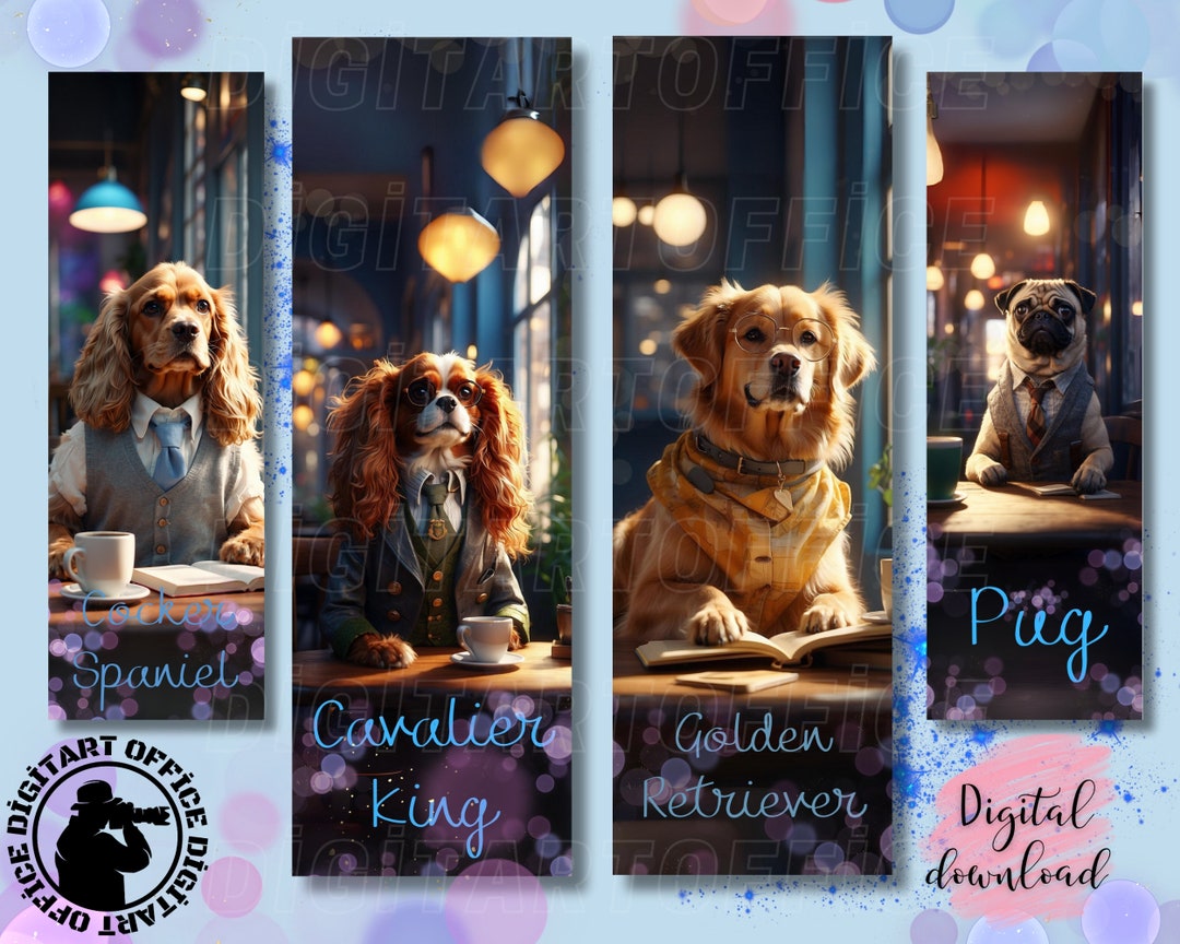 Popular Dog Breeds Bookmarks, 4 Cute Dog Breed Bookmarks!" - Etsy