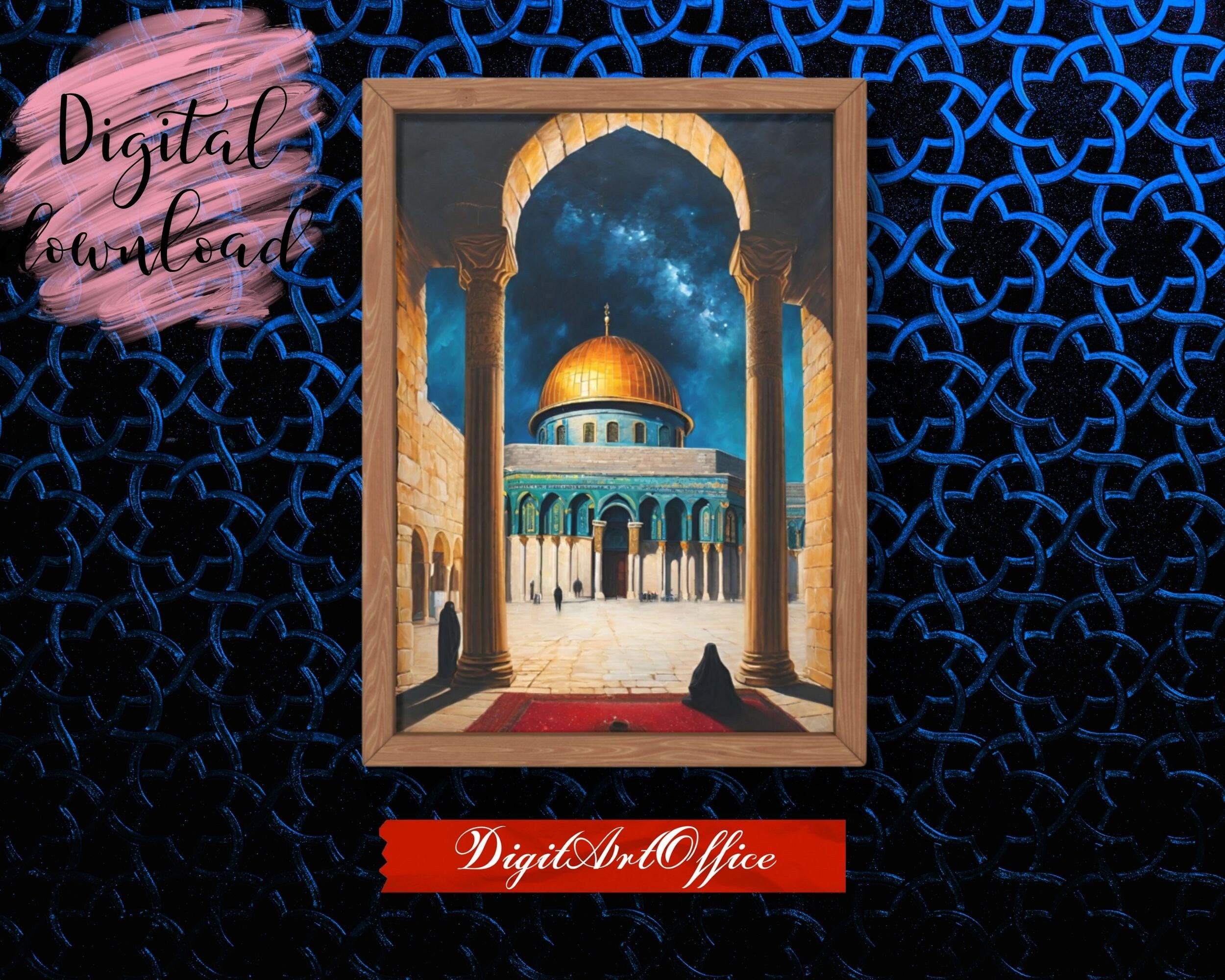 Masjid Al Aqsa Poster, Palestine Poster, Watercolor Masjid Al Aqsa ...