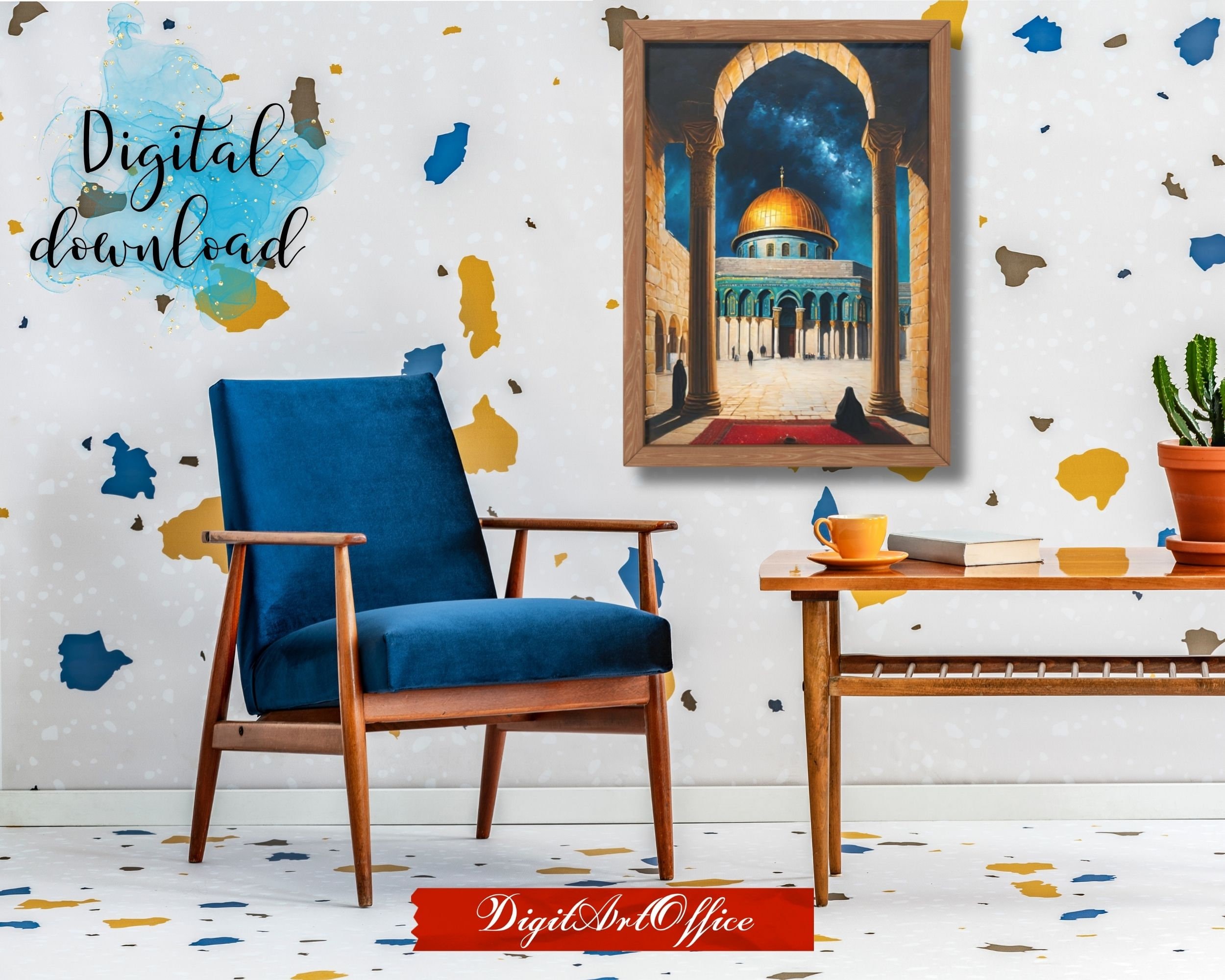 Masjid Al Aqsa Poster, Palestine Poster, Watercolor Masjid Al Aqsa ...