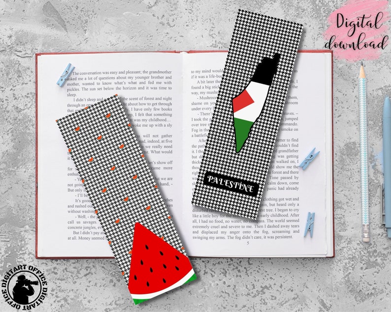 4 Keffiyehs Design Bookmarks, Printable Palestine Bookmarks - Etsy