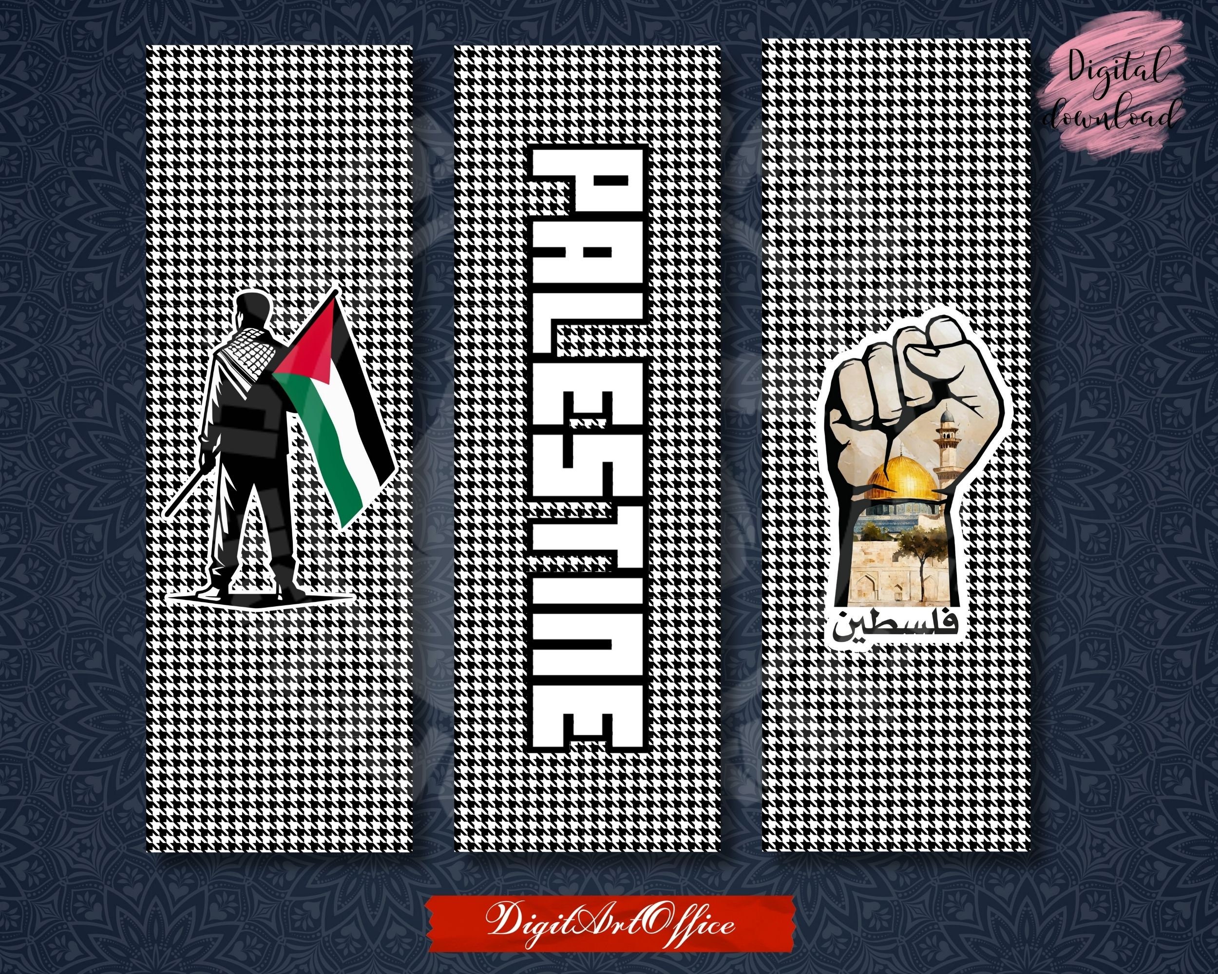 Keffiyehs Bookmarks, Printable Palestine Bookmarks - Etsy