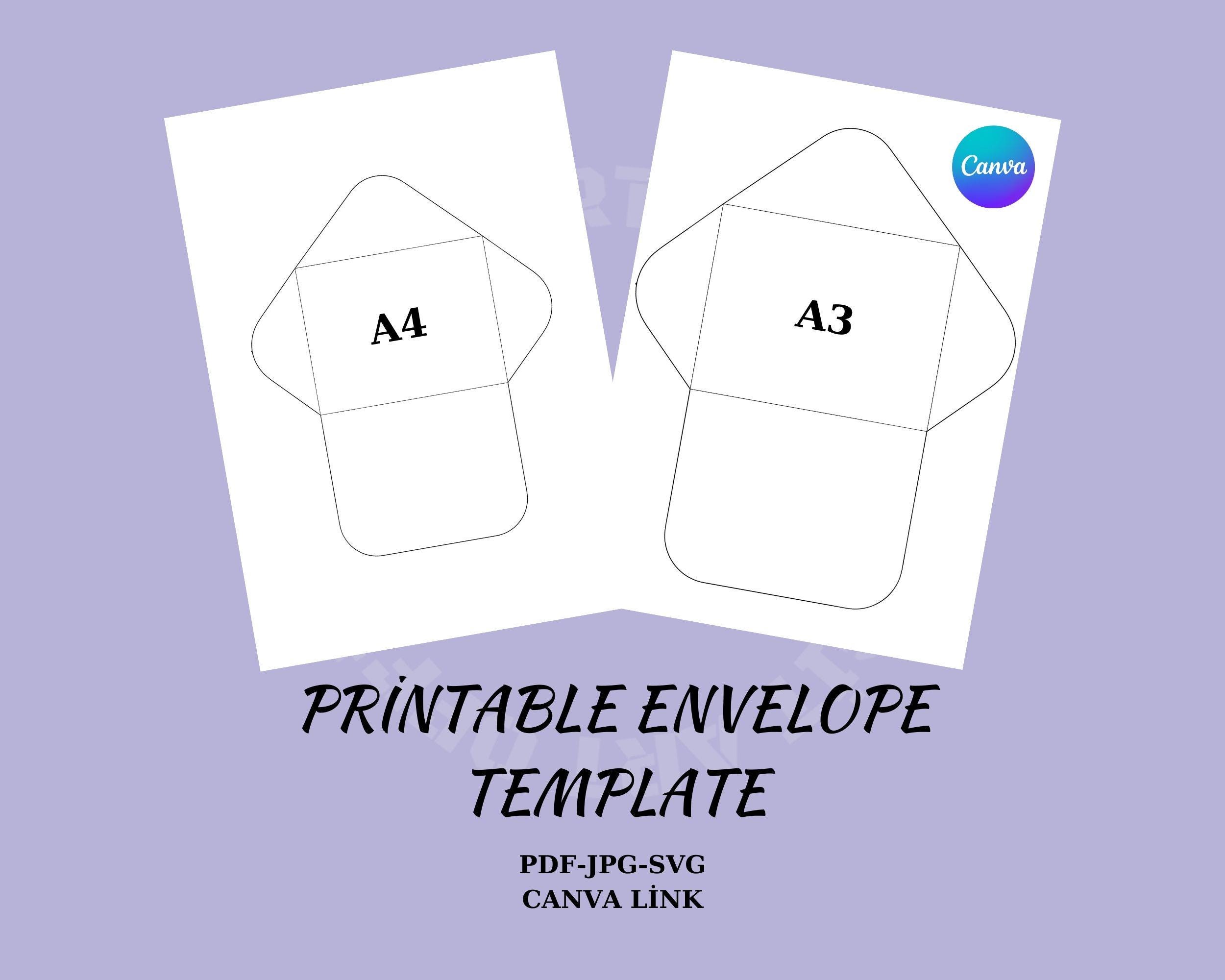 Envelope Template, Diy Envelope - Etsy