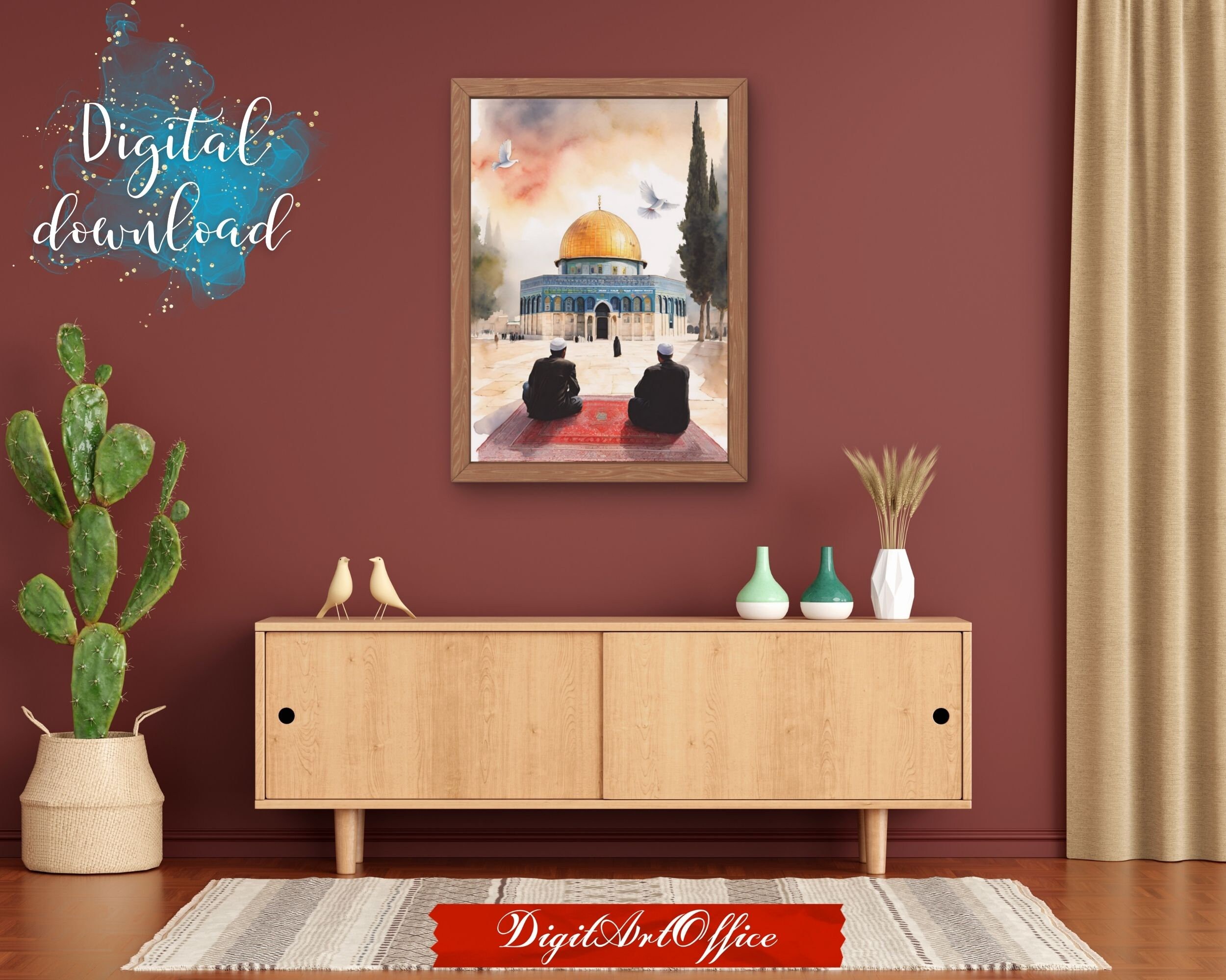 Masjid Al Aqsa, Watercolor Masjid Al Aqsa, Al Aqsa Poster - Etsy