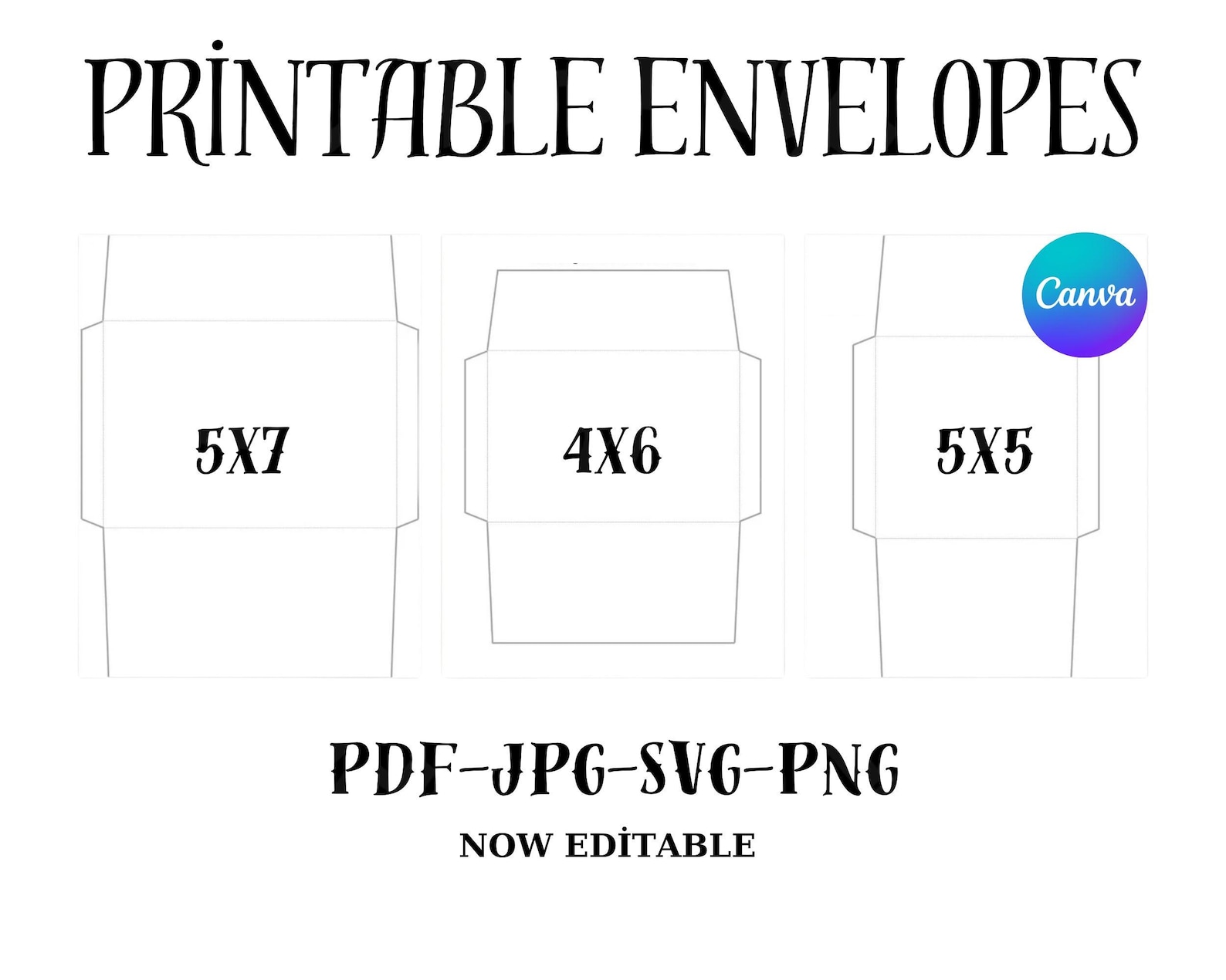 Printable Envelopes, Envelopes Bundle,diy Envelop - Etsy