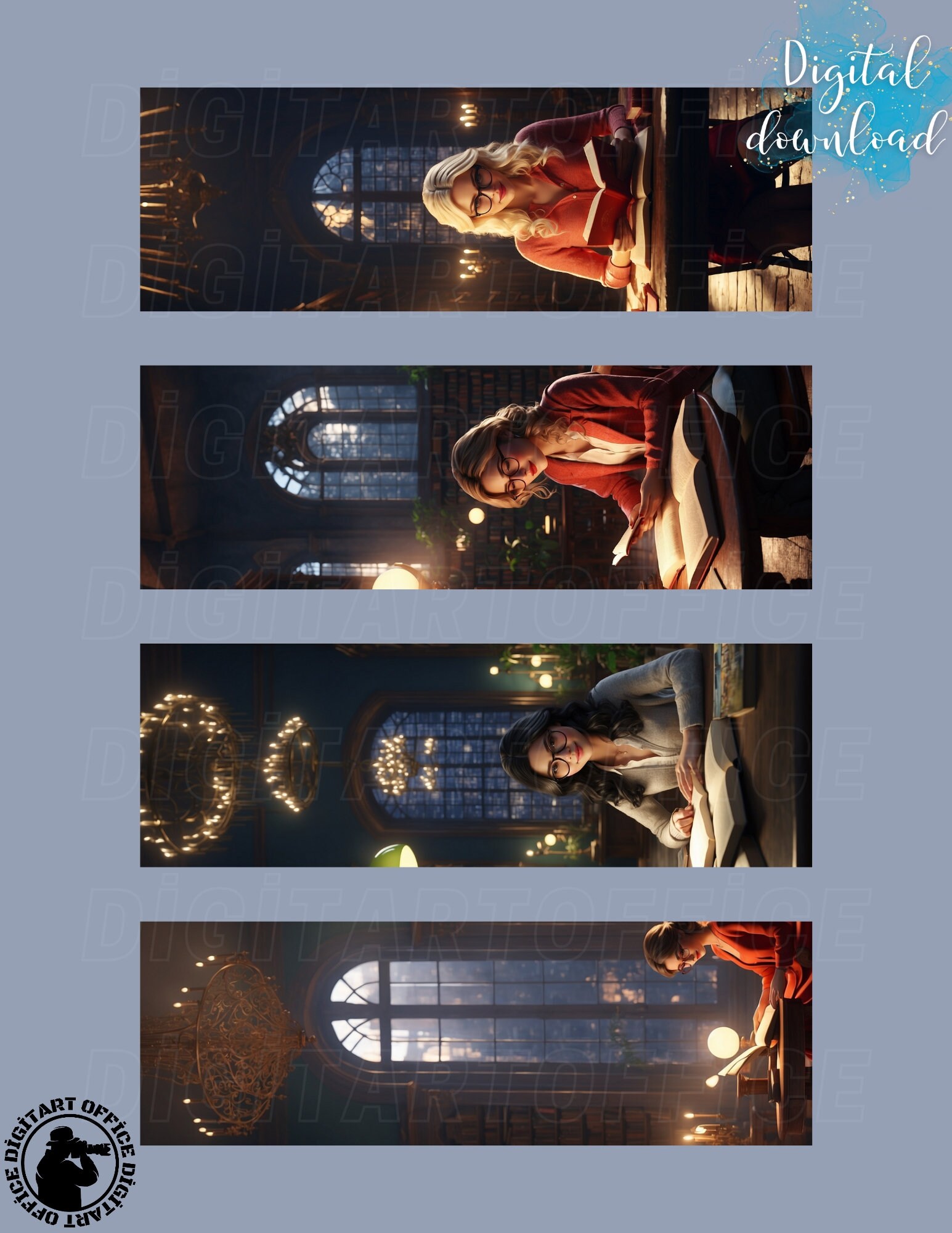 Printable Girl Bookmarks, Digital Girl Bookmarks - Etsy