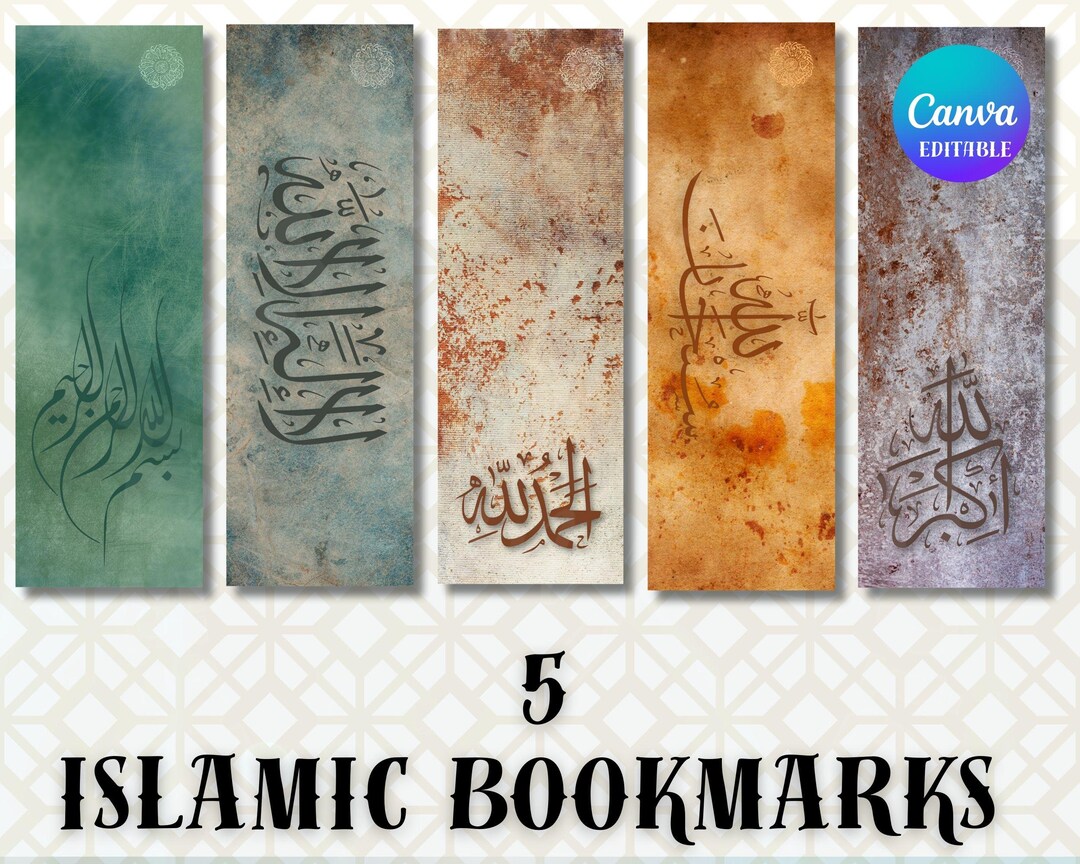 ISLAMİC BOOKMARKS, Printable Islamic Calligraphy. Art of the Arabic ...