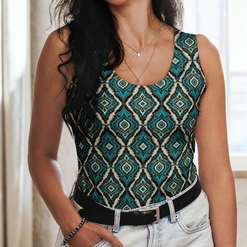 Turquoise Tank Top - Etsy