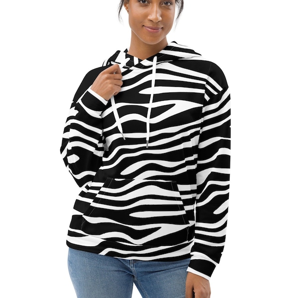 Zebra Print Hoodie - Etsy