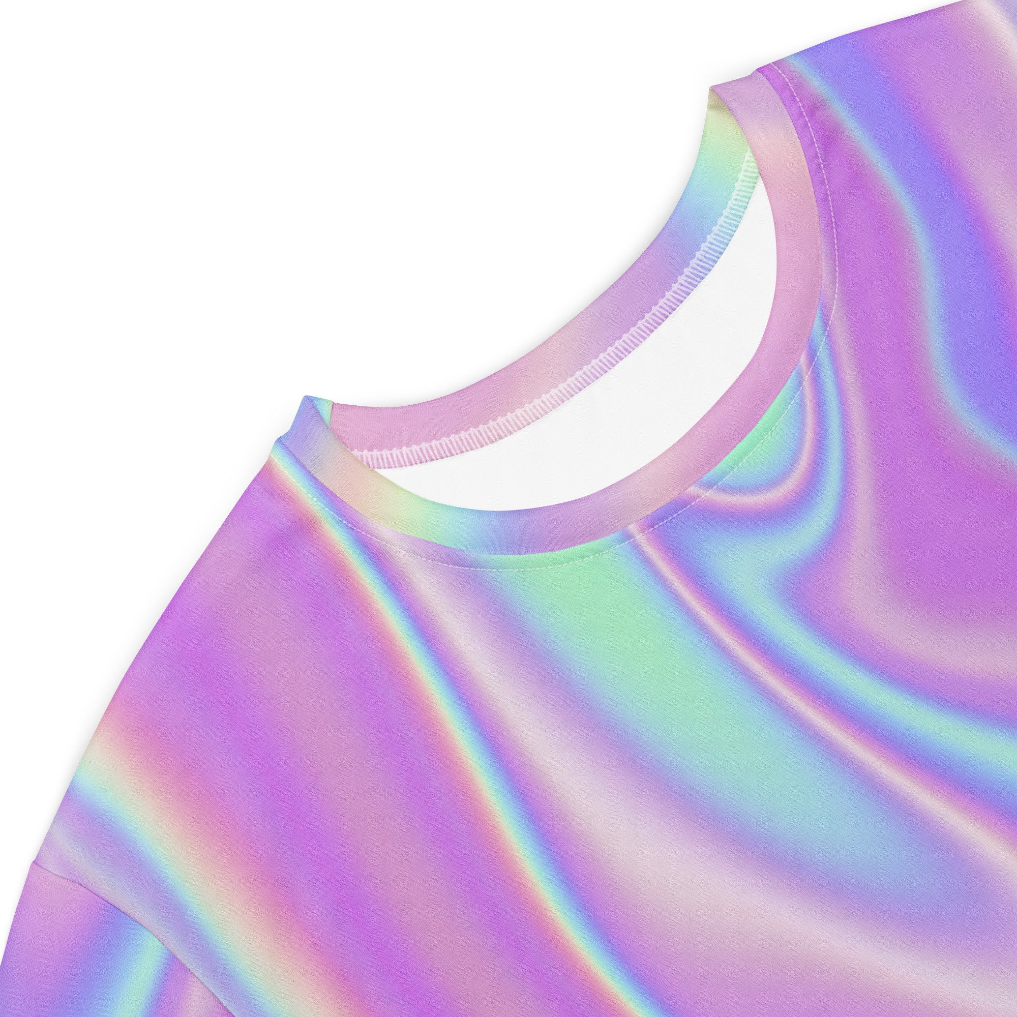 Iridescent T-shirt Dress Oversized Holographic Print Shirt Dress - Etsy