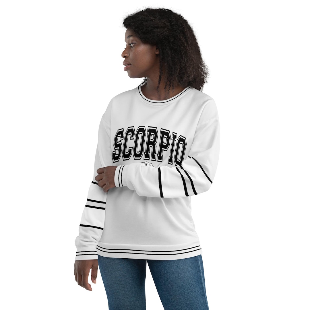Scorpio Sweatshirt Varsity Style Zodiac Sign Pullover Birthday Gift for ...