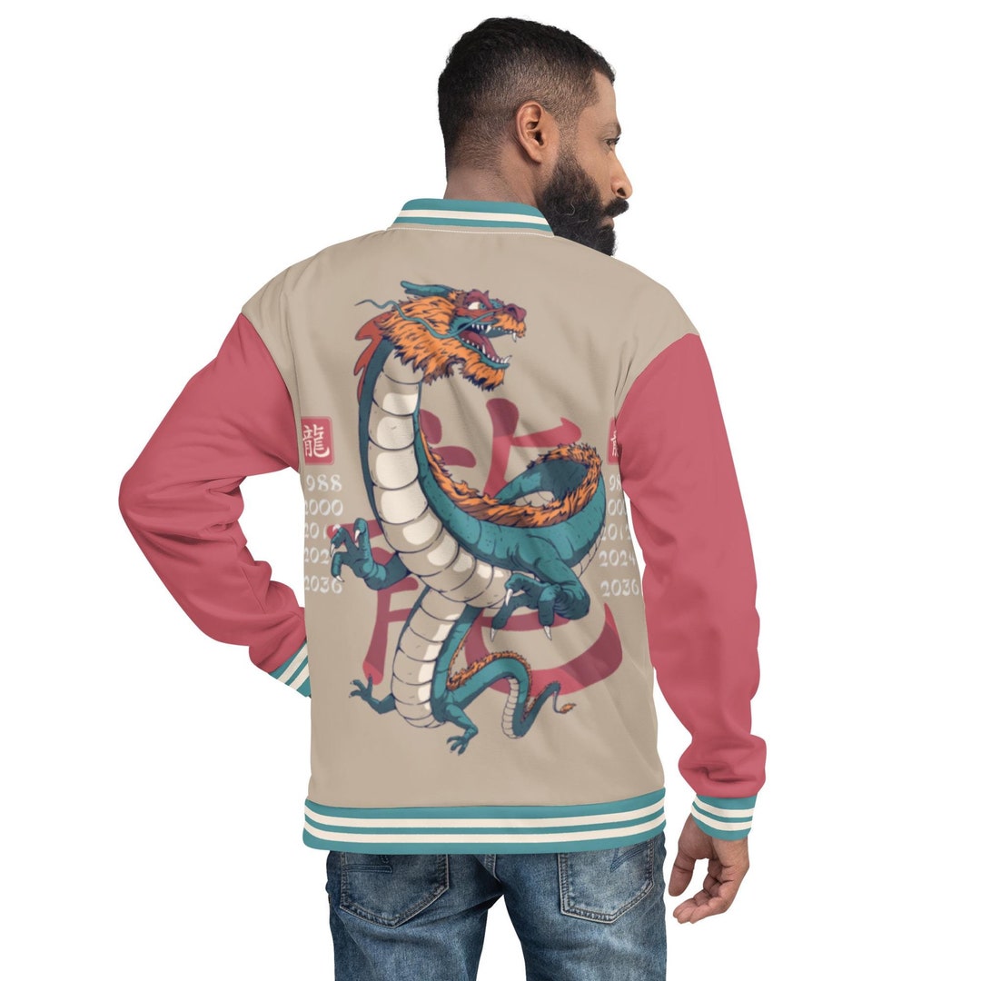 Dragon Bomber Jacket Asian Graphic Bomber Jacket - Etsy