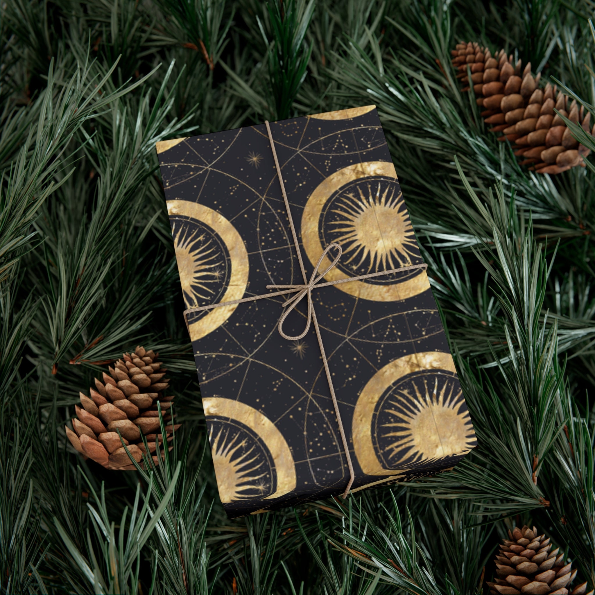 Celestial Sun Wrapping Paper - Etsy