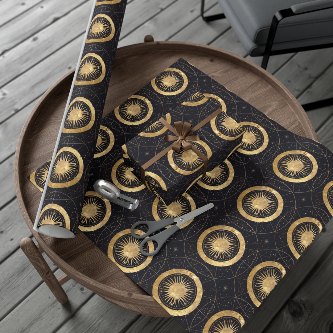 Celestial Sun Wrapping Paper - Etsy