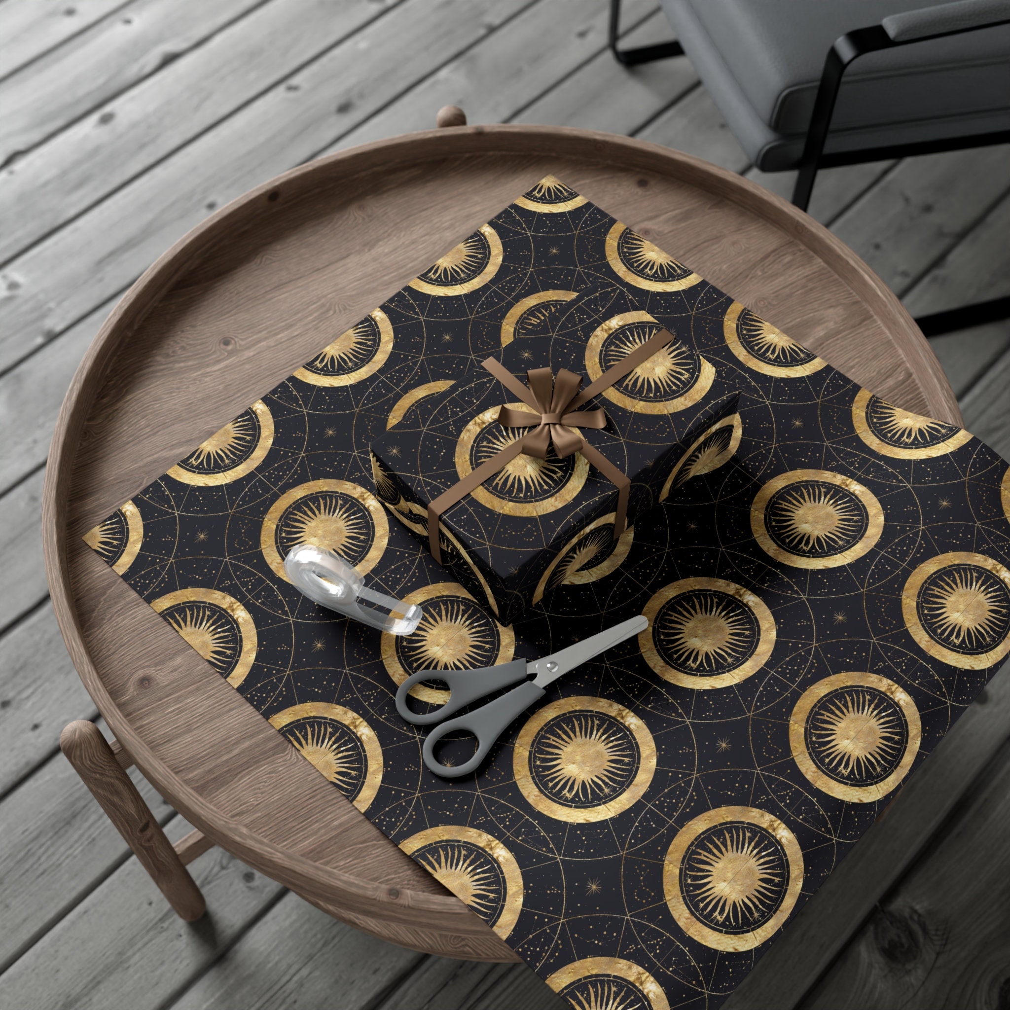 Celestial Sun Wrapping Paper - Etsy