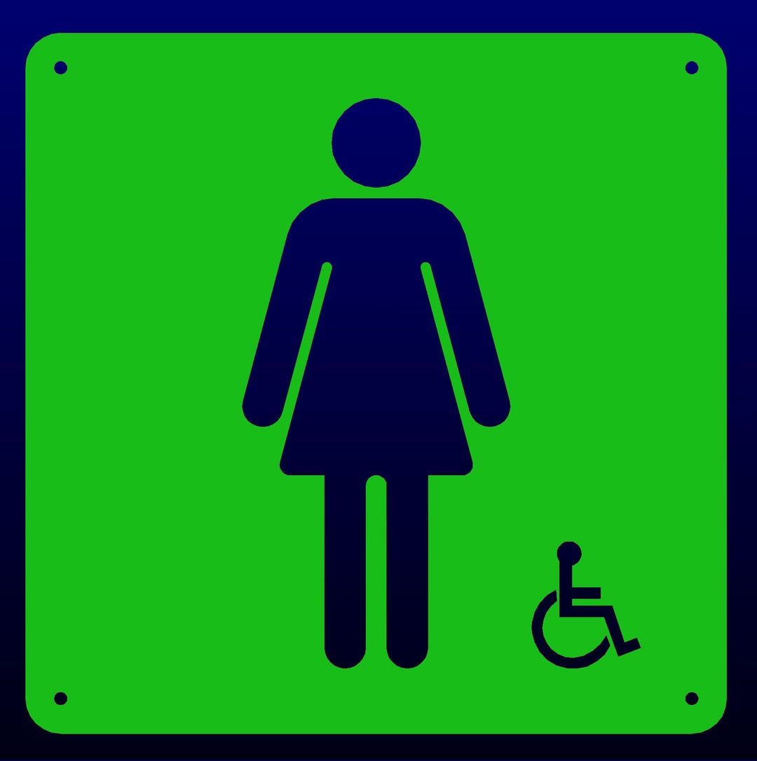 Womens Restroom Bathroom Sign DXF Digital File Laser Cnc Plasma ...