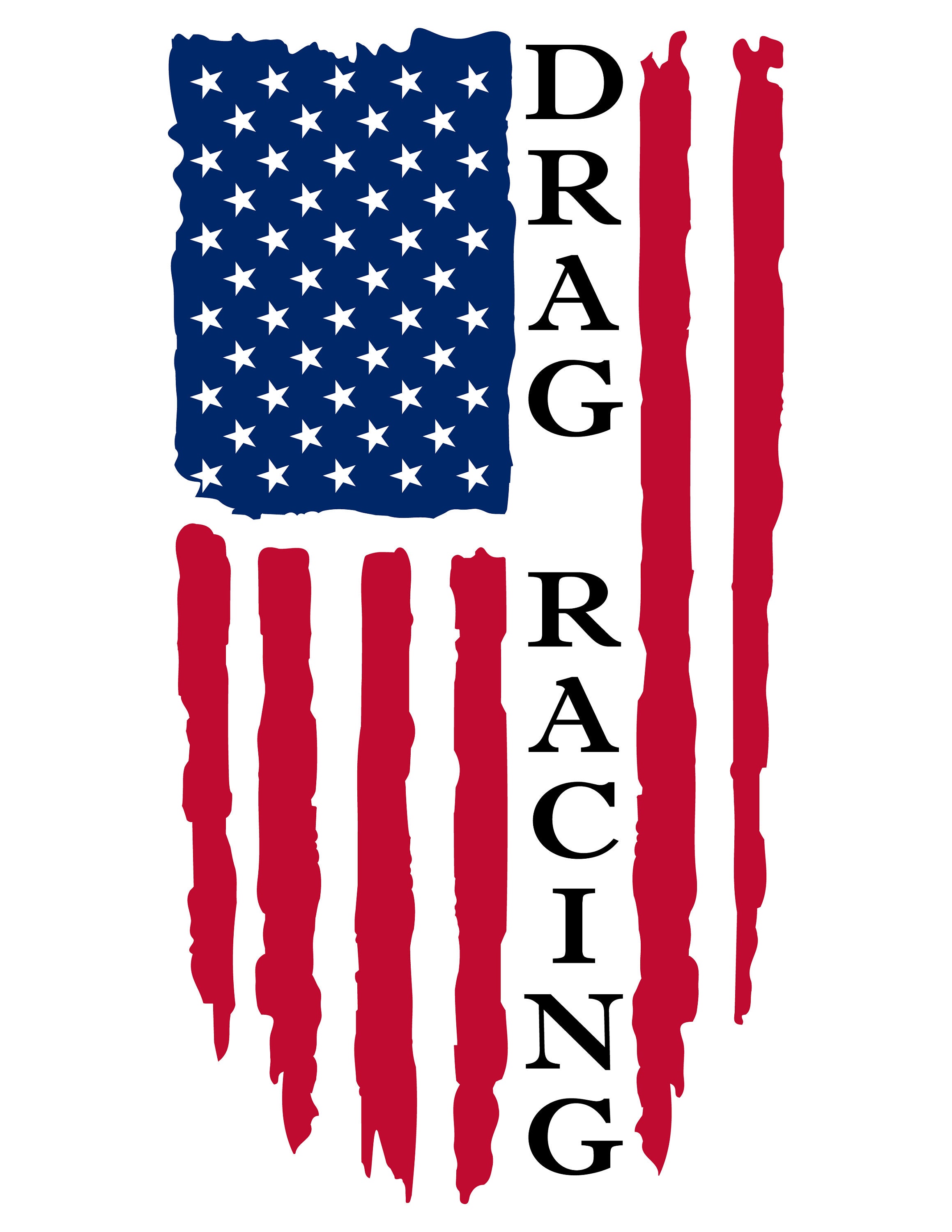 American Drag Racing Flag Distressed DXF Digital Download Cnc - Etsy