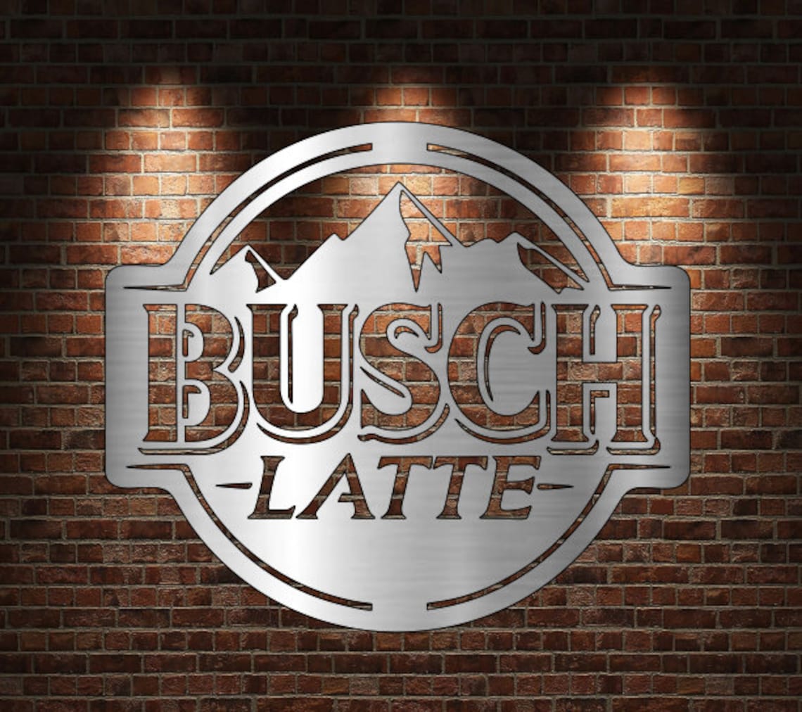 Busch Latte DXF Digital File Laser Cnc Plasma Waterjet Sign Cutout ...