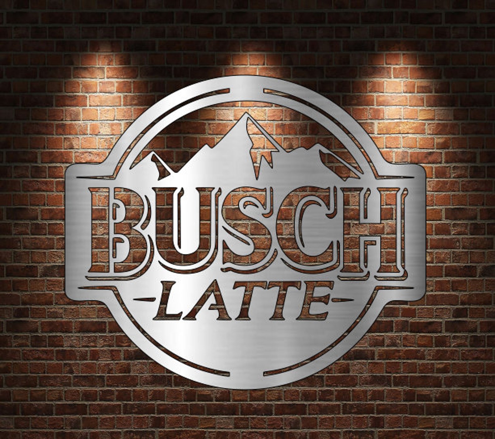 Busch Latte DXF Digital File Laser Cnc Plasma Waterjet Sign Cutout ...