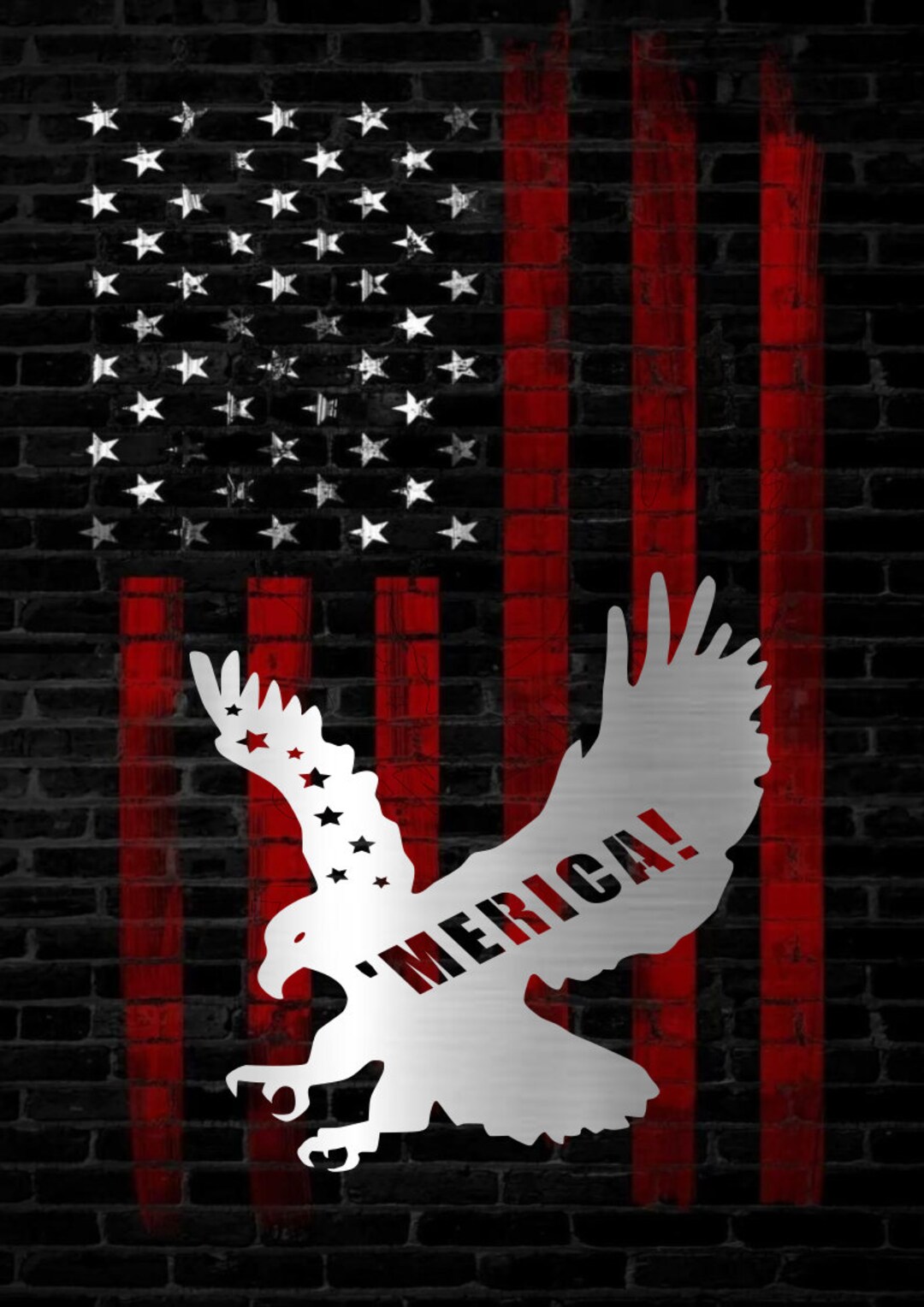 Merica Eagle Dxf Digital Download Cnc Metal Sign Plasma Laser Waterjet ...