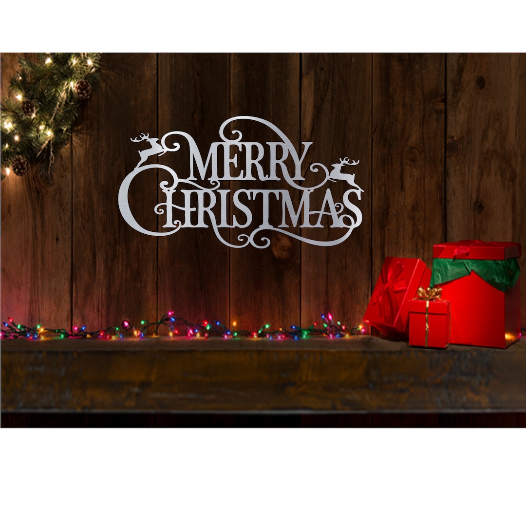 Merry Christmas Sign DXF Digital Download Laser Waterjet Plasma Holidays - Etsy