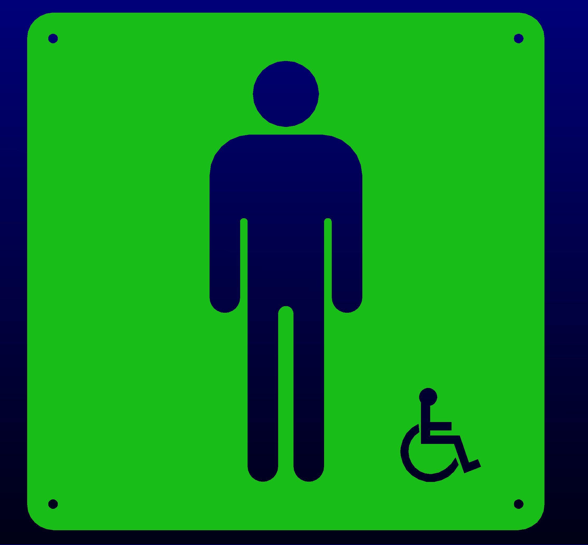 Mens Restroom Bathroom Sign DXF Digital File Laser Cnc Plasma Waterjet ...
