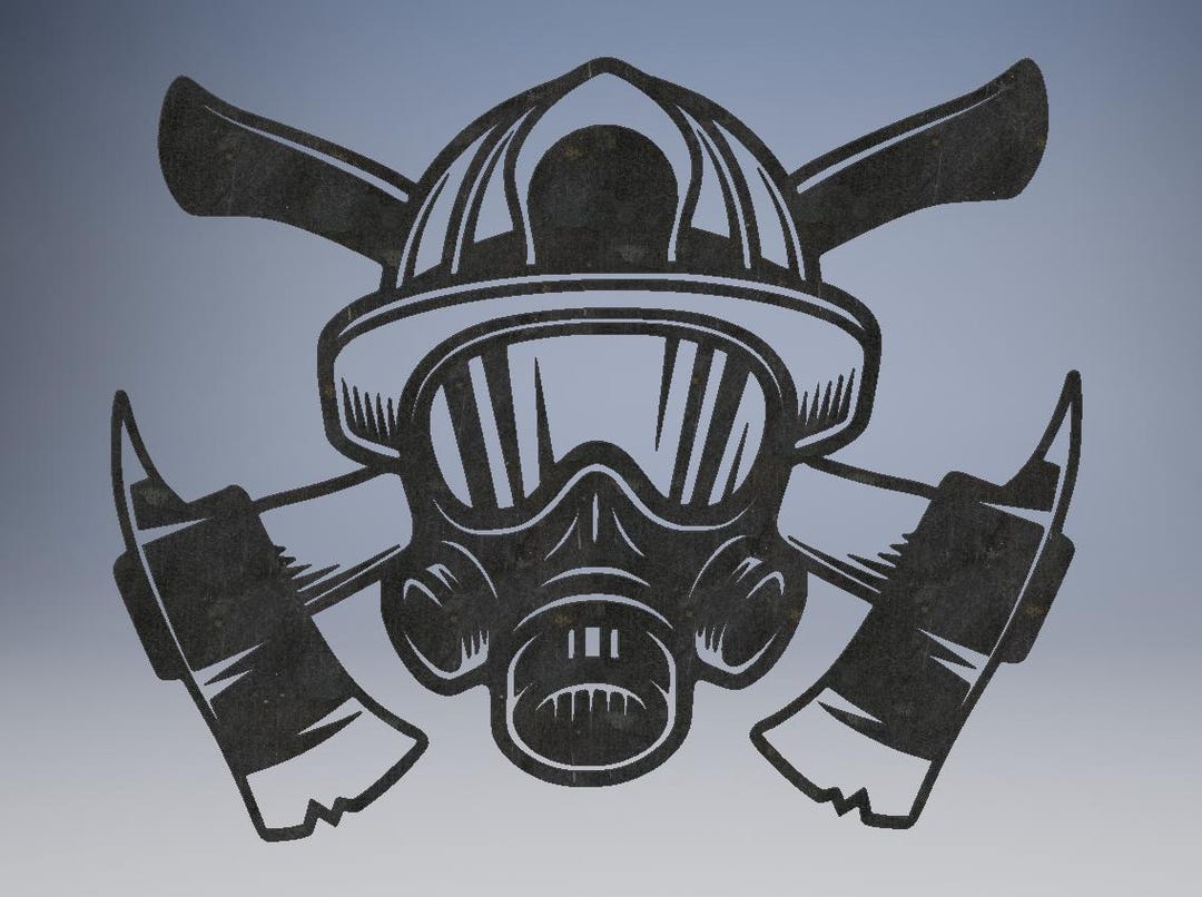 Firefighter Sign DXF Digital File Laser Cnc Plasma Waterjet Cutout ...
