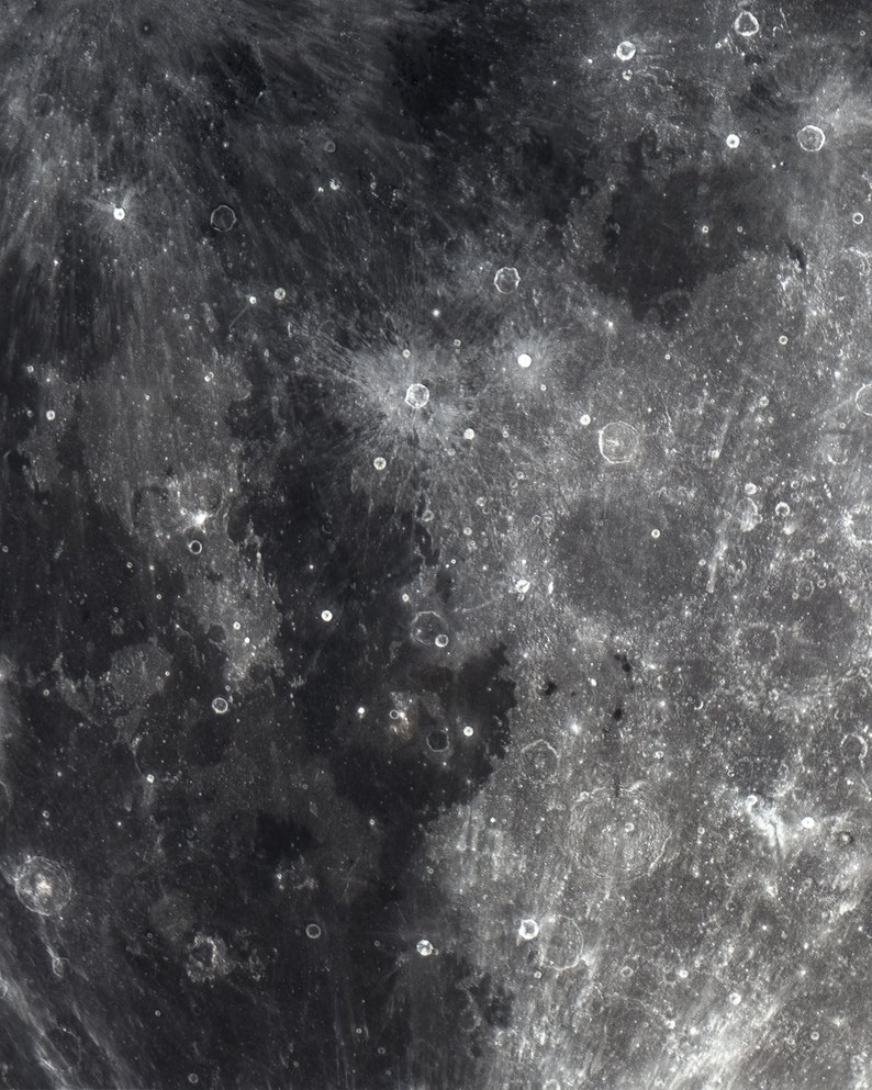 Sea of Clouds (mare Nubium) | Lunar Surface | - Etsy
