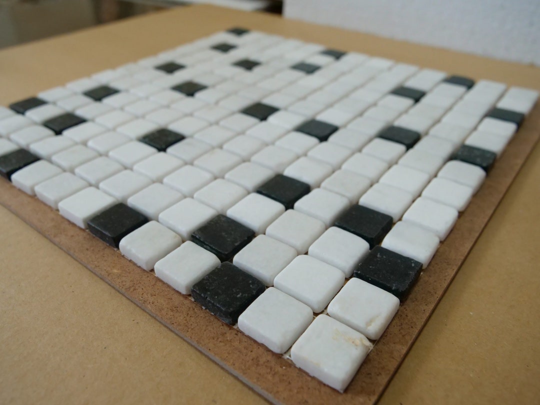 White and Black Square Marble Tiles, Decorative Stones Wall Tiles ...