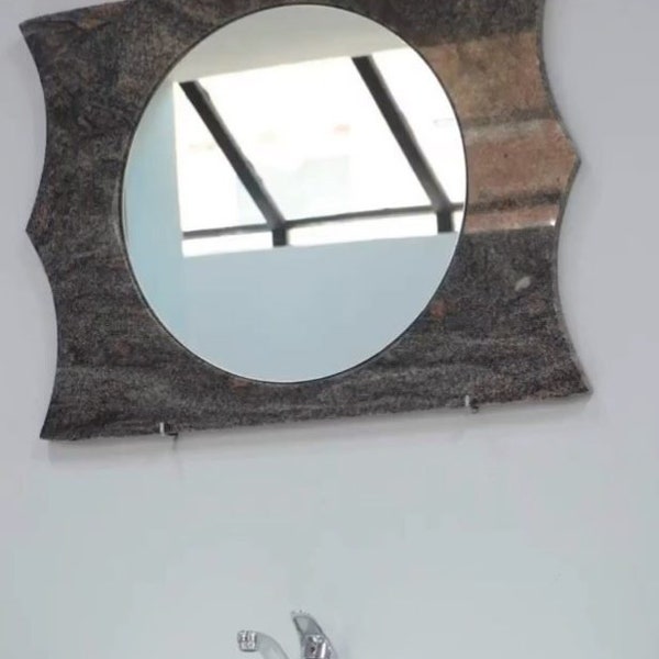 Natural Stone Framed Mirror - Etsy