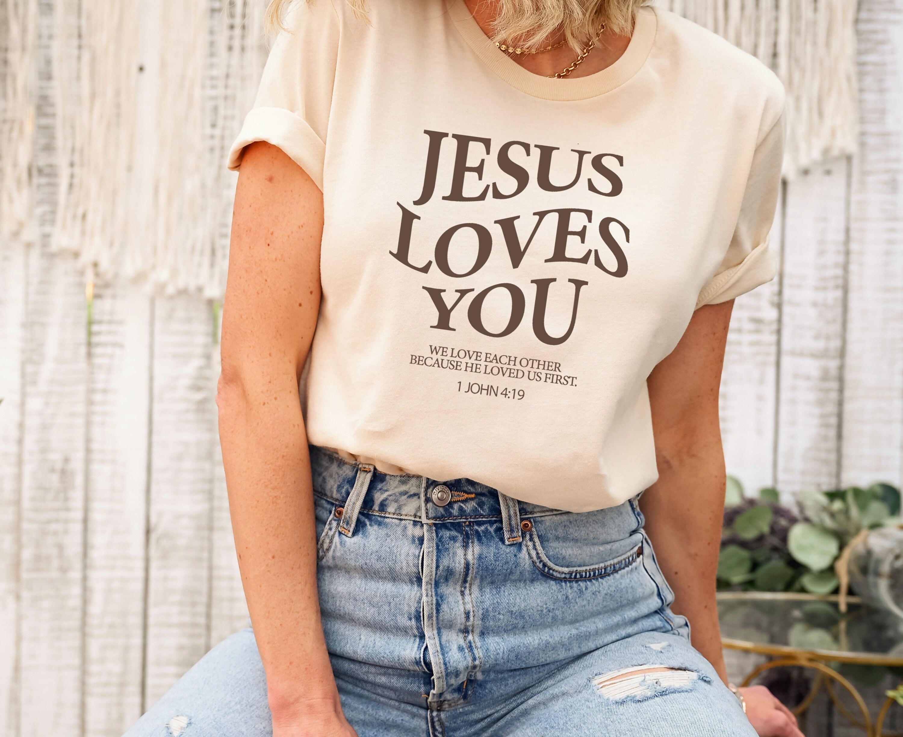 Jesus Loves You T-shirt, Christian Shirt, Christian Merch Tshirt, Jesus ...