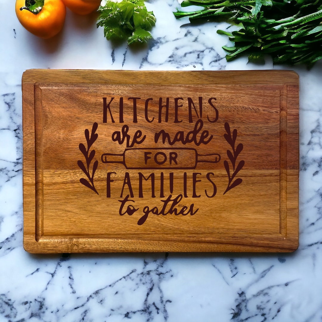 Kitchen Quotes Laser Engraved Cutting Board, Personalized Chopping ...