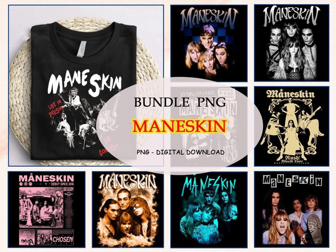 Bundle Maneskin PNG Bundle, Maneskin Rock Band PNG, Vintage Maneskin ...