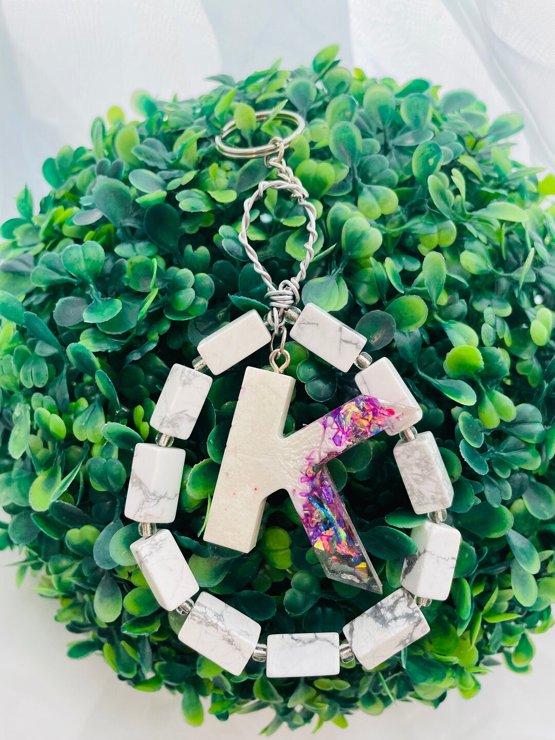 Acrylic Initial Keychain - Letter K - Etsy