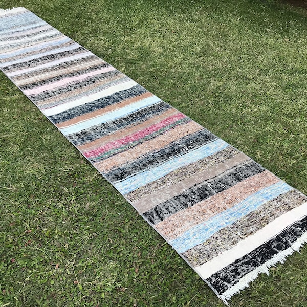 Rag Rug Runner - Etsy