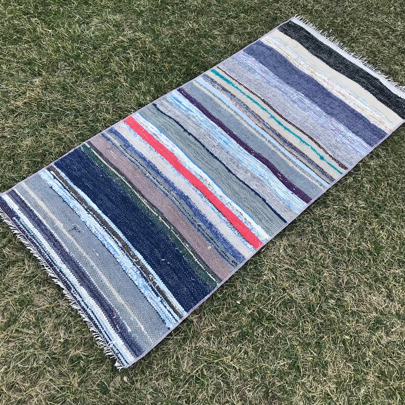 Rag Rug Runner - Etsy