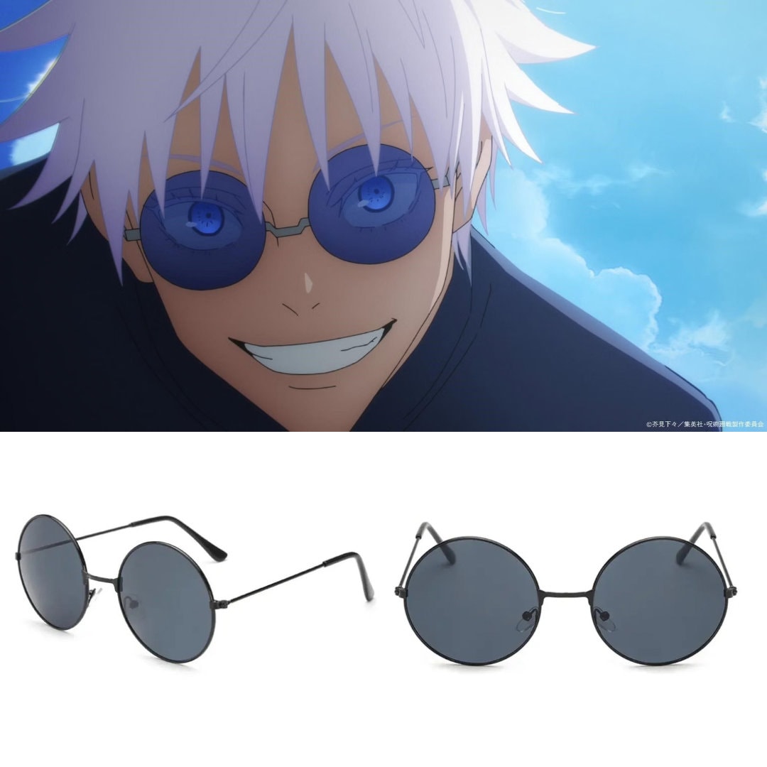 Gojo Satoru Anime Cosplay Eyewear Stylish Round Lens Black - Etsy UK