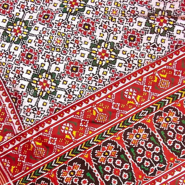 Red Patola Border - Etsy