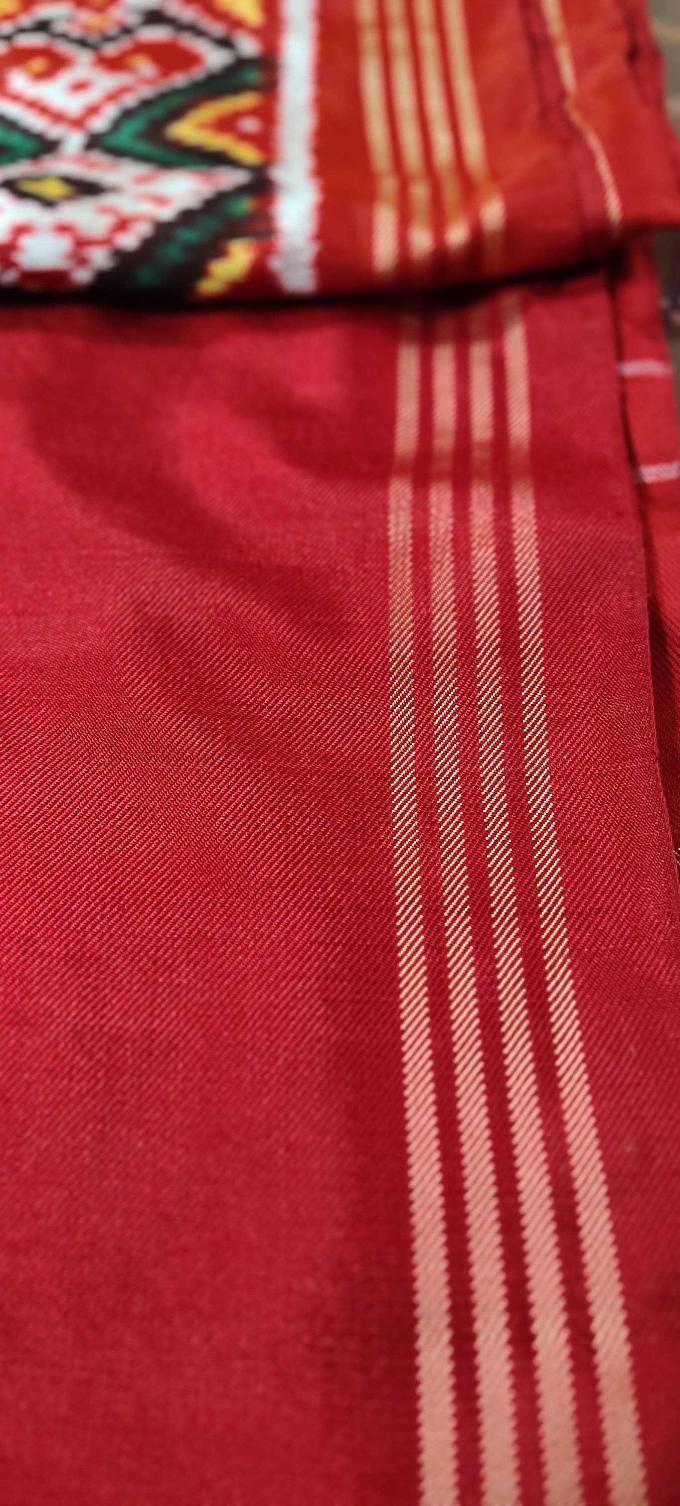 Red White Patola Ikat Saree / Indian Traditional Twil Ikat Patola Saree ...